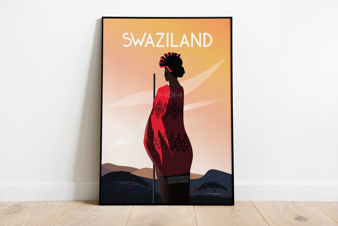 Swaziland Africa Travel Poster | Enhanced Matte Paper Perfect for Your ...
