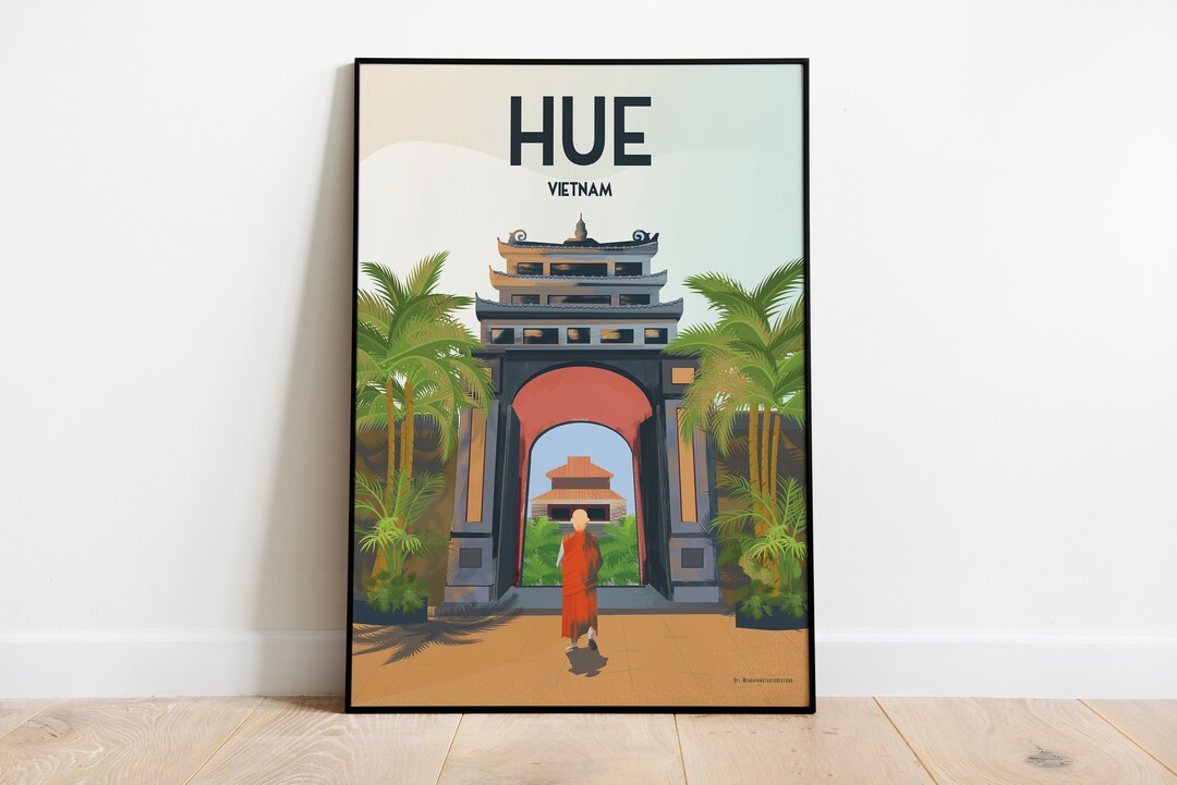 Hue City Vietnam Poster Travel Poster Sizes: (inches) 8x10 12x16 12x18 ...