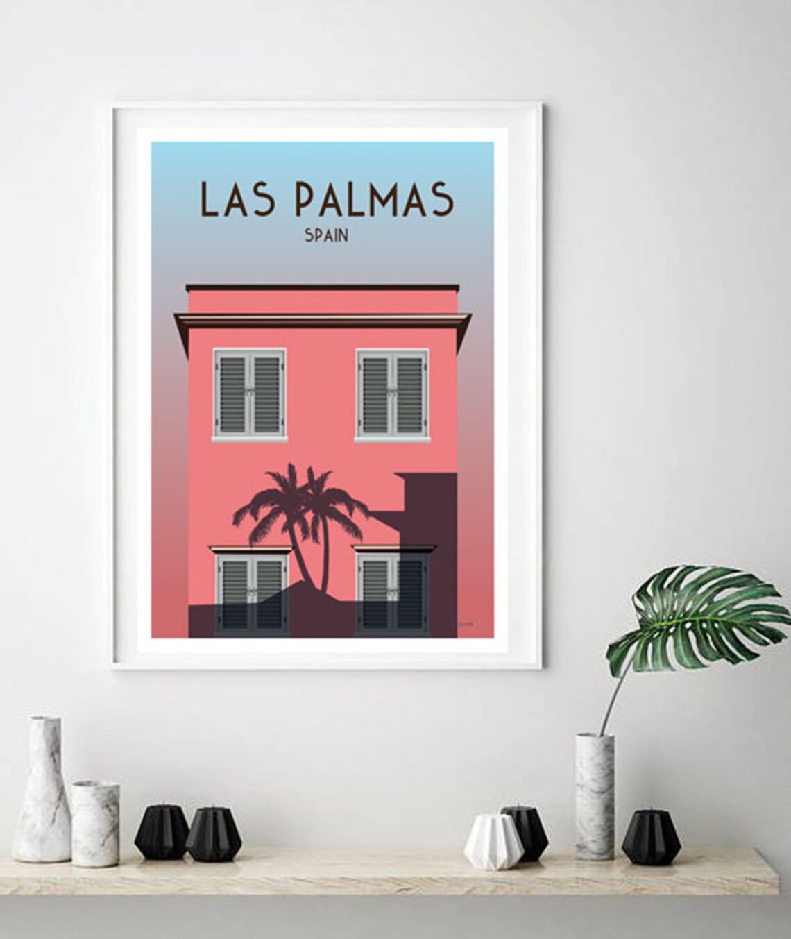 Las Palmas| Vintage Travel Poster, | Minimalistic Poster|travel Poster ...