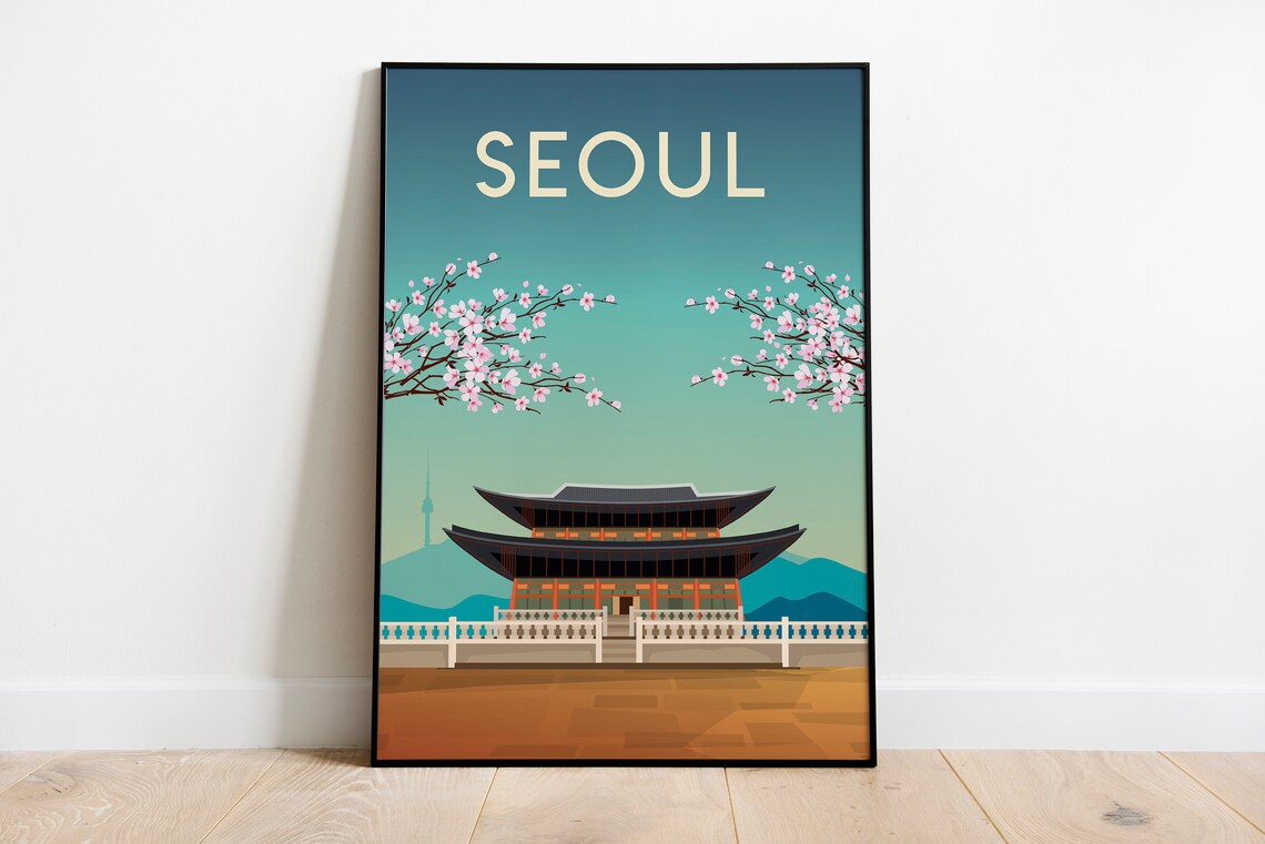 Seoul South Korea Travel Poster Digital File Poster Insta - Etsy