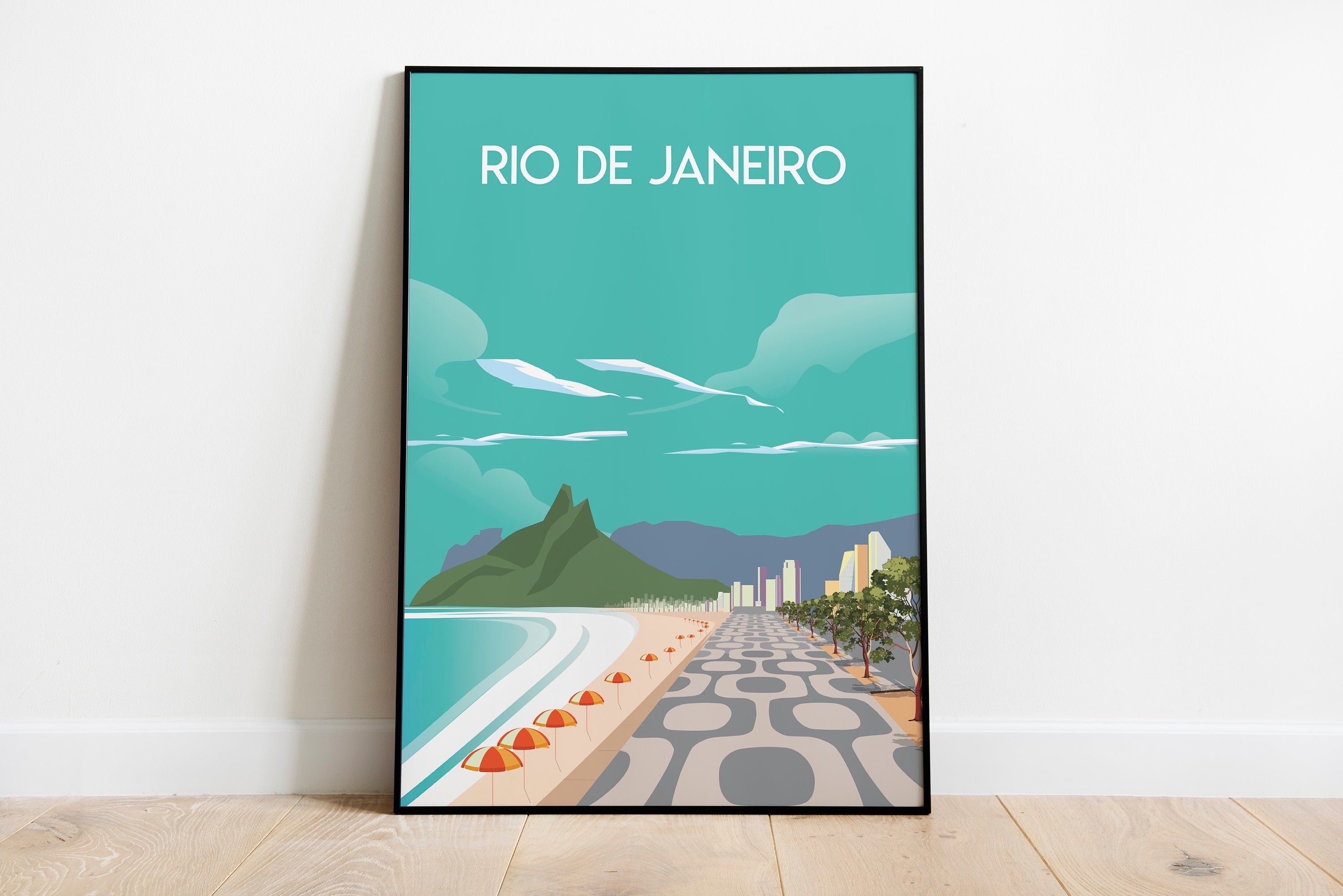 Rio De Janeiro Brazil Travel Poster Brazil Print Brazil Art | Etsy