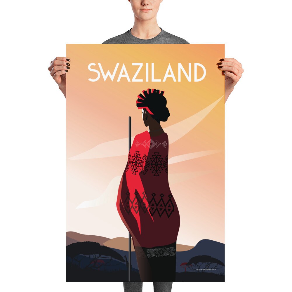 Swaziland Africa Travel Poster | Enhanced Matte Paper Perfect for Your ...