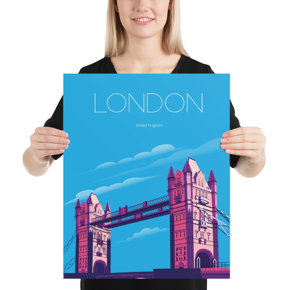 London England Travel Poster London Tower Bridge Print Poster Print ...
