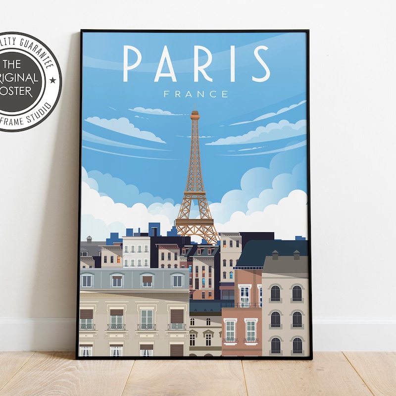 Paris Travel Poster - Etsy