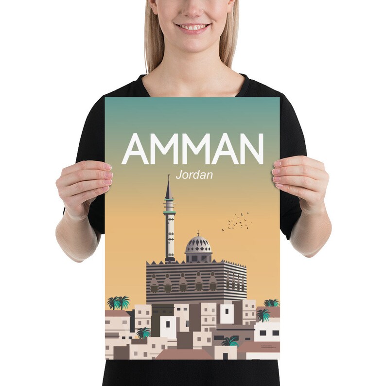 Amman Jordan Travel Poster Wall Art Poster Print ! Sizes: (inches) 8x10 ...