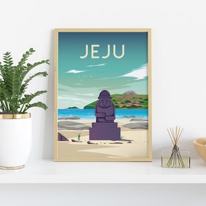 Jeju Print, Korea City Poster, Korea Jeju Wall Art, Jeju , South Korea ...