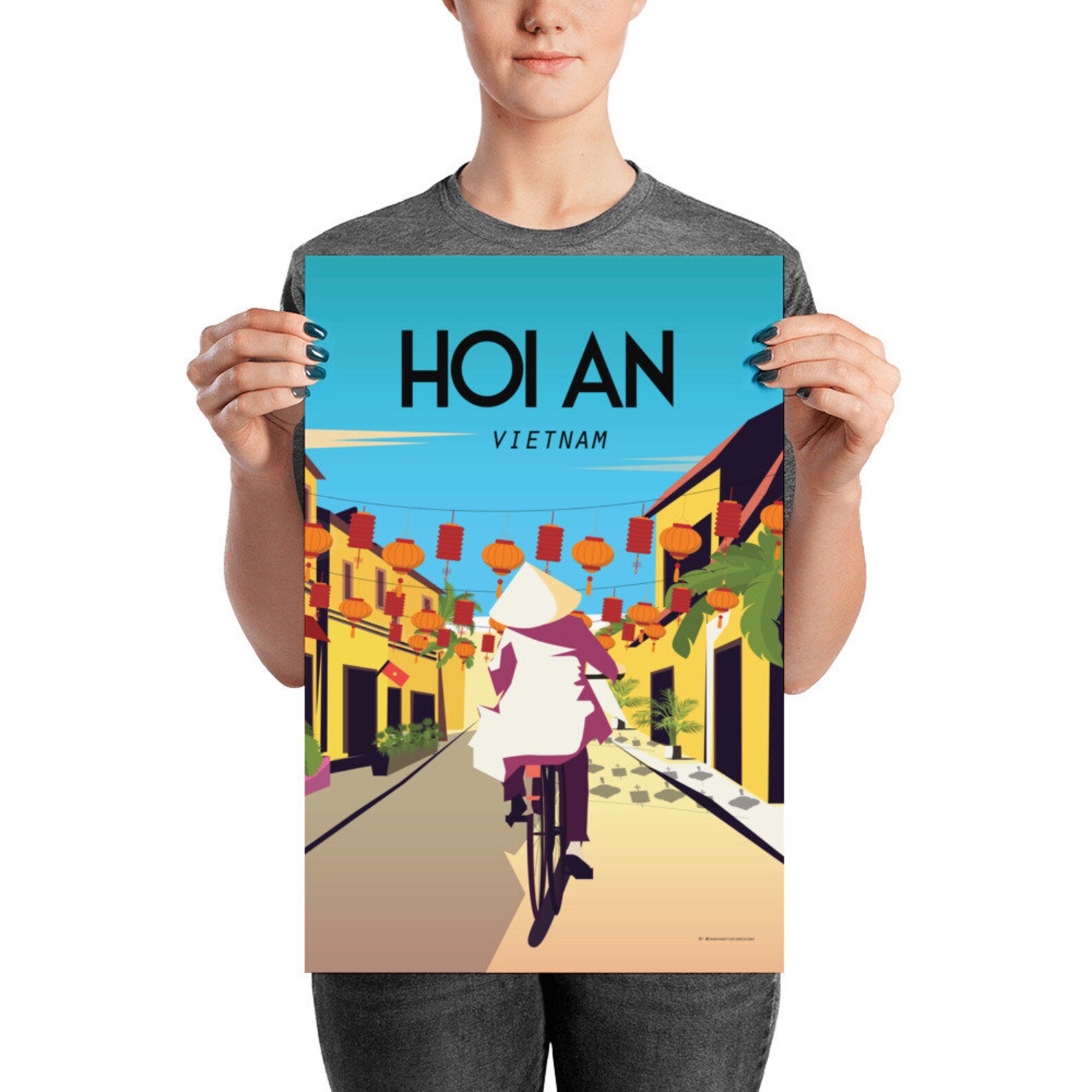 Hoi an Vietnaml Poster Vietnam City Travel Poster Sizes: | Etsy