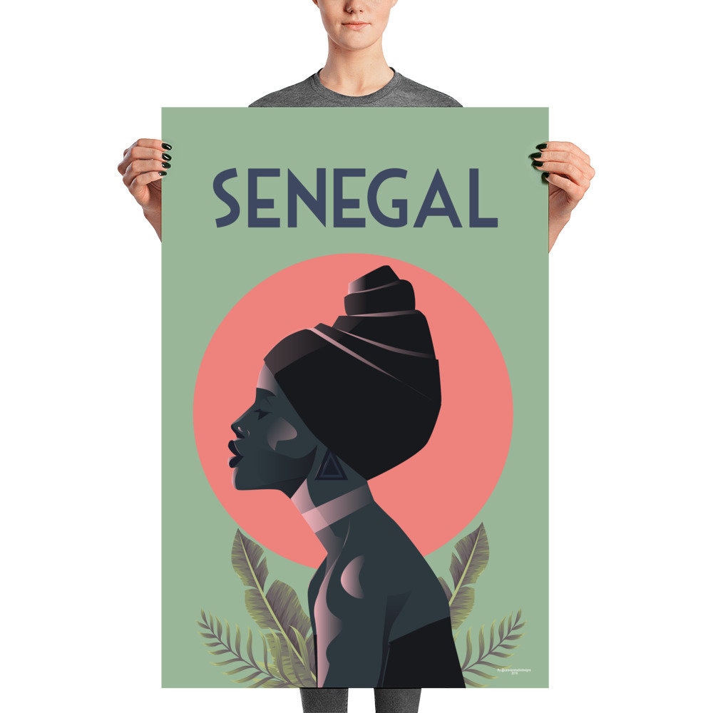 Senegal Travel Poster Africatravel Poster Sizes: inches 8x10 - Etsy