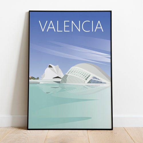 Valencia Travel Print Spain Travel Poster Oranges Wall Art - Etsy
