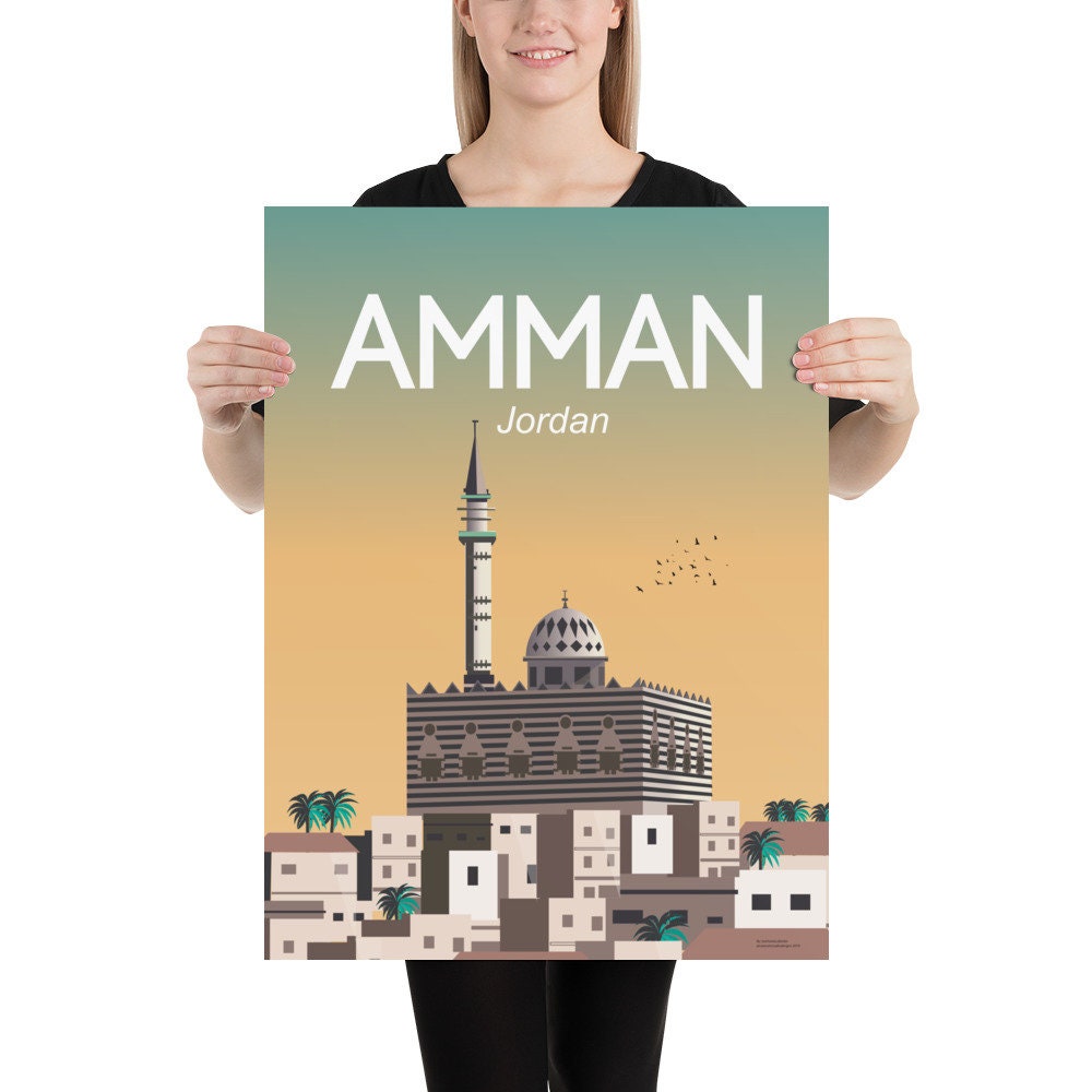 Amman Jordan Travel Poster Wall Art Poster Print Sizes: - Etsy