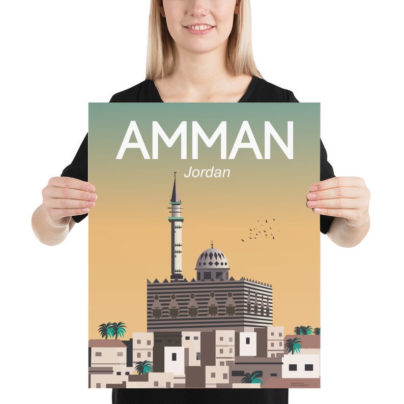 Amman Jordan Travel Poster Wall Art Poster Print Sizes: - Etsy
