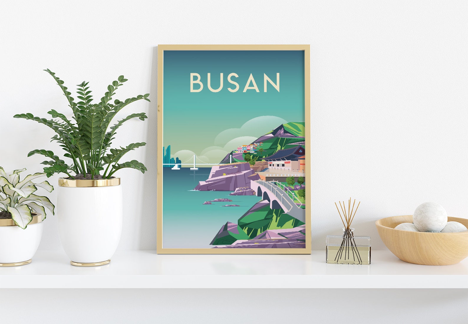 Busan South Korea Travel Poster Digital File Poster Insta - Etsy