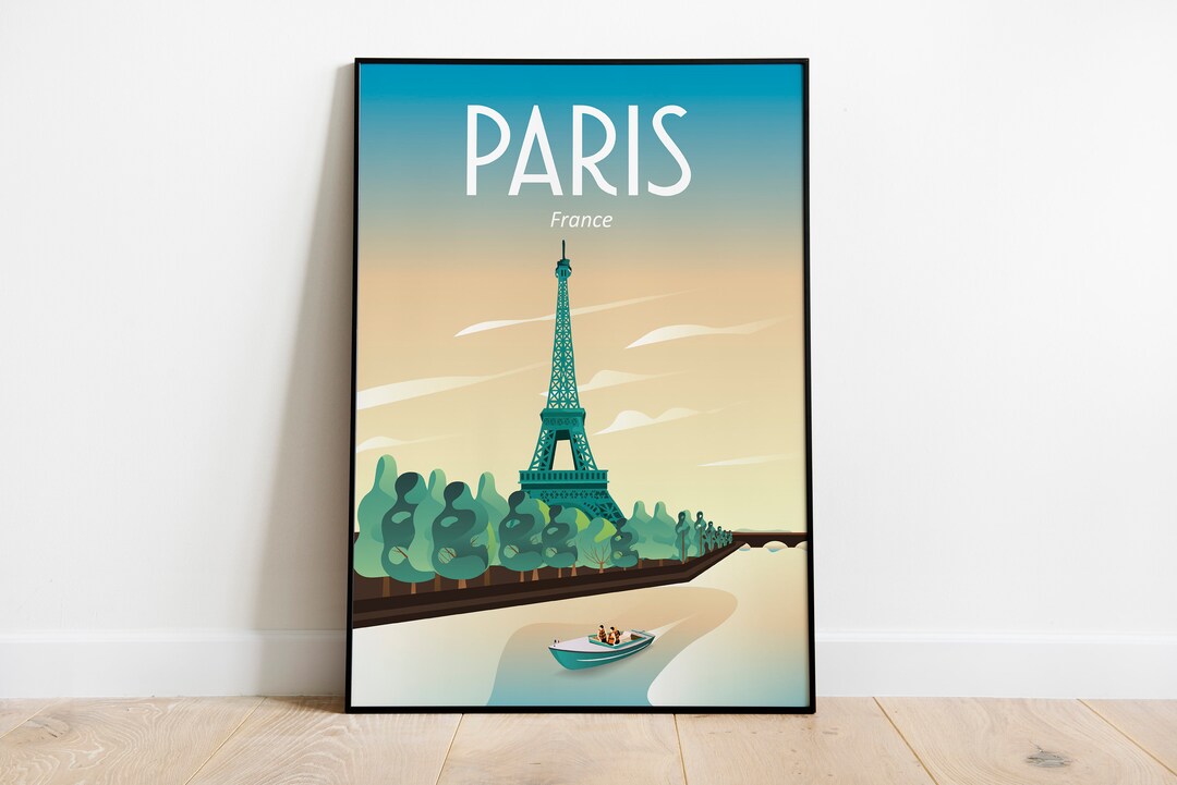 Paris Print - France Poster | Travel Poster Paris Travel Poster, Eiffel ...