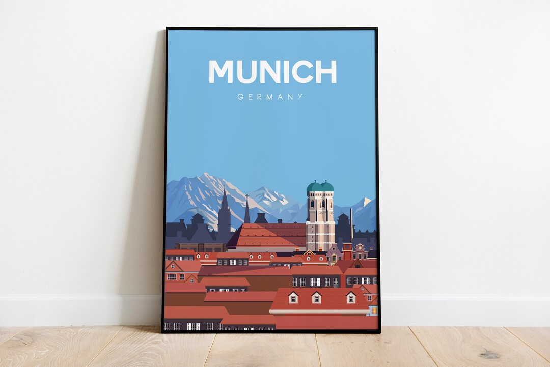 Munich Germany Travel Poster Printable Wall Art, Instant Digital ...