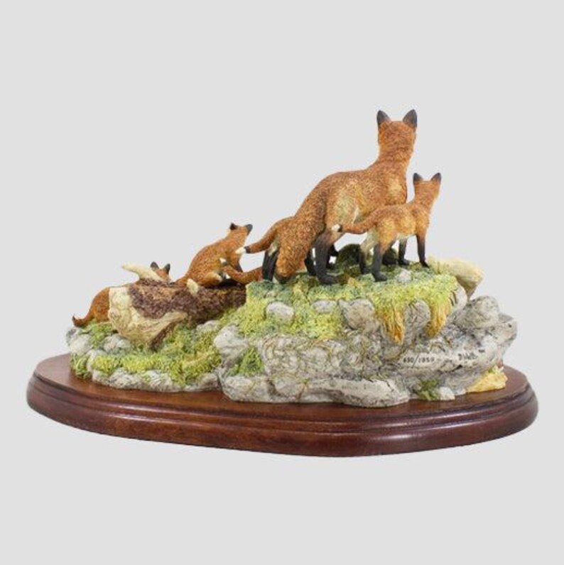 Family Outing Border Fine Arts Foxes - Etsy