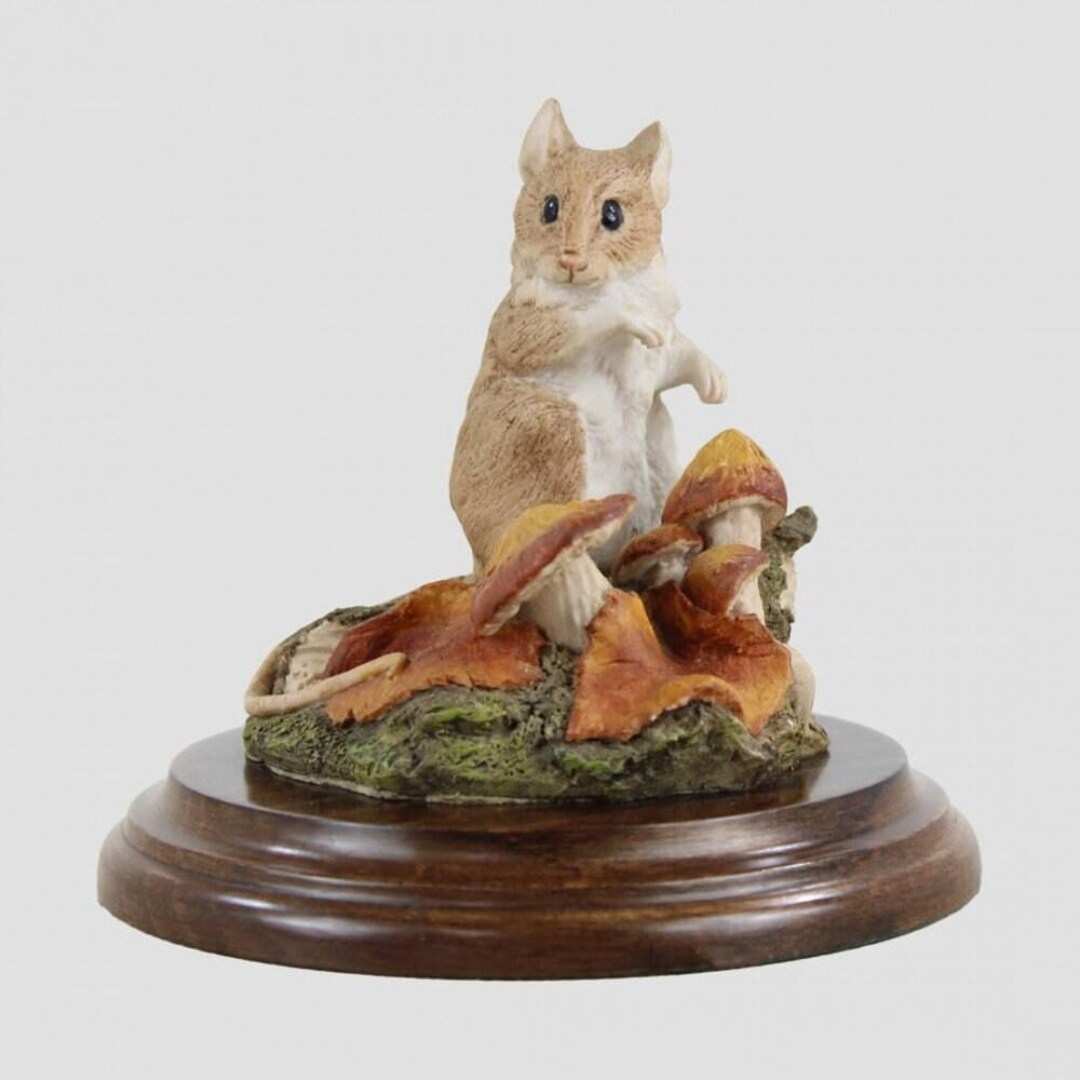 Wood Mouse and Toadstool by Country Artists - Etsy