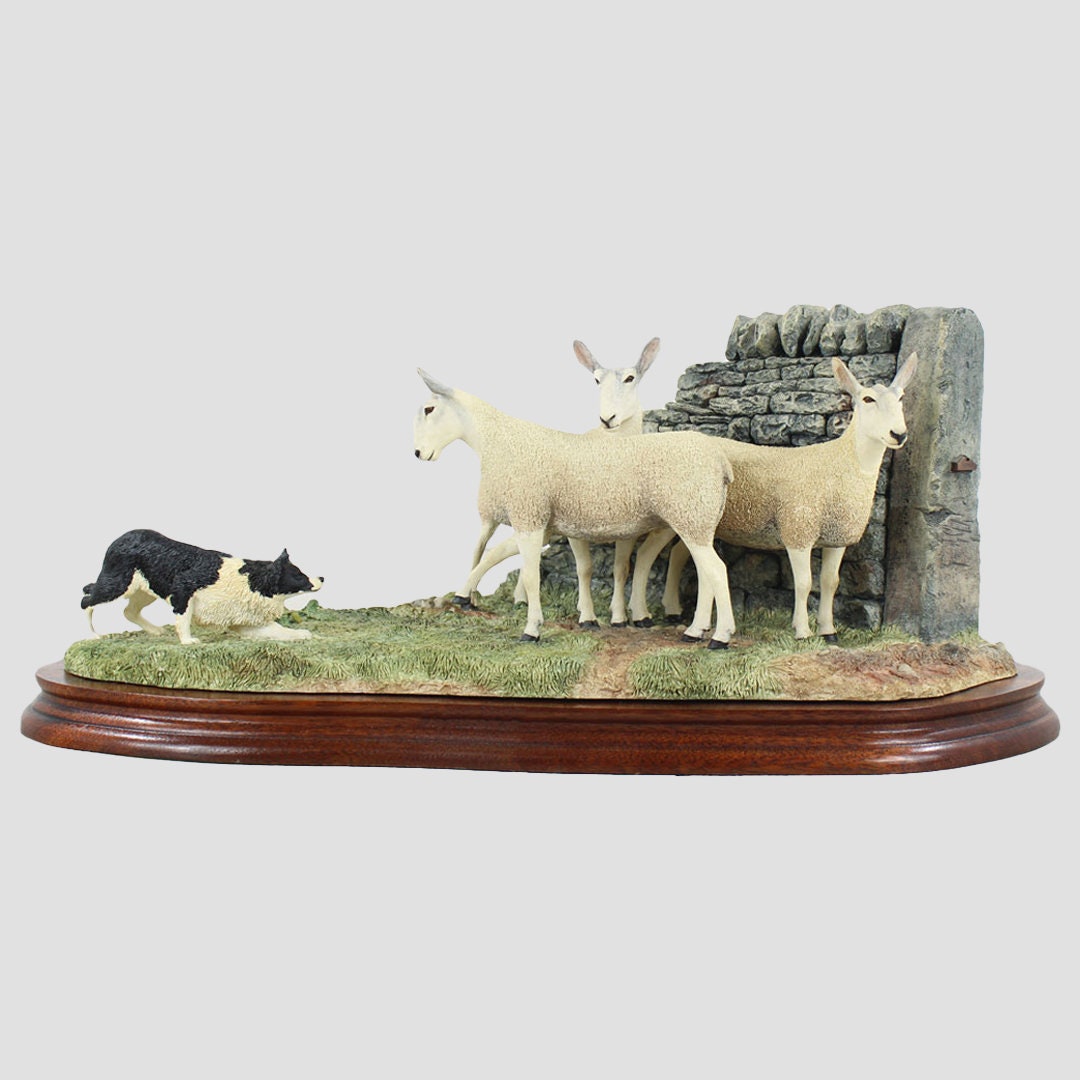 Stand off Border Fine Arts Collie and Sheep - Etsy