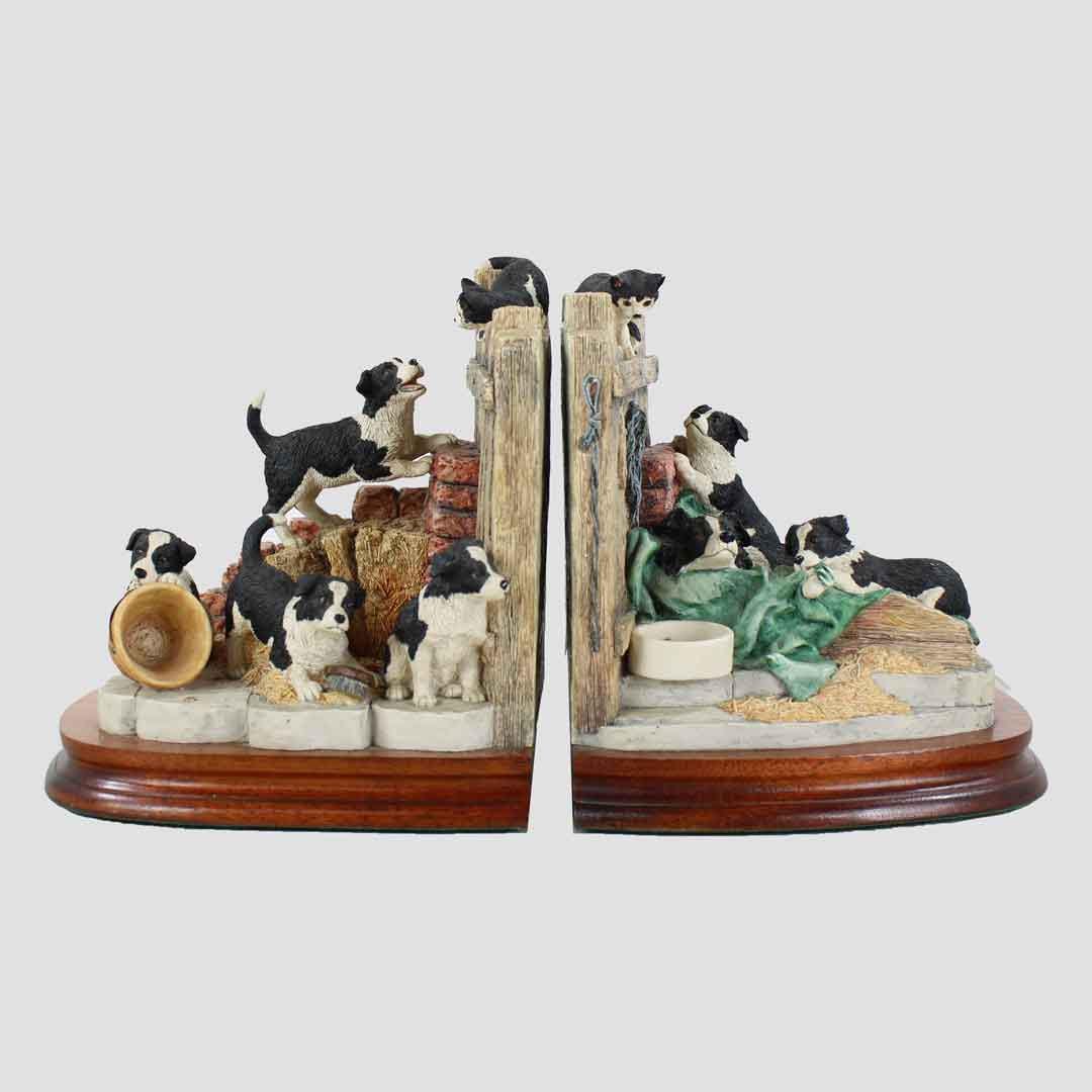 Not A Moments Peace (bookends) Border Fine Arts Border Collie Pups ...
