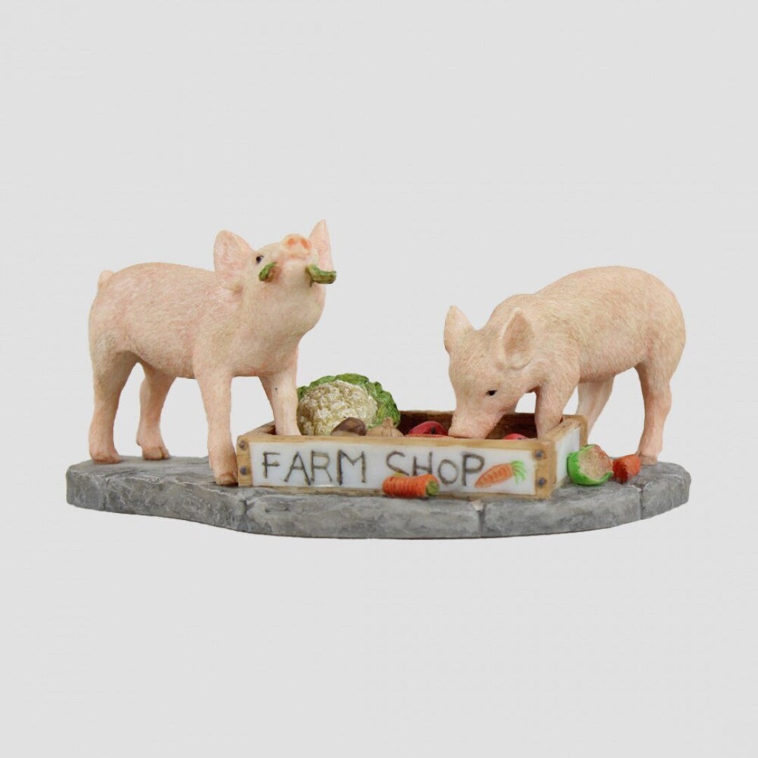 Lunch Box Border Fine Arts Pigs - Etsy