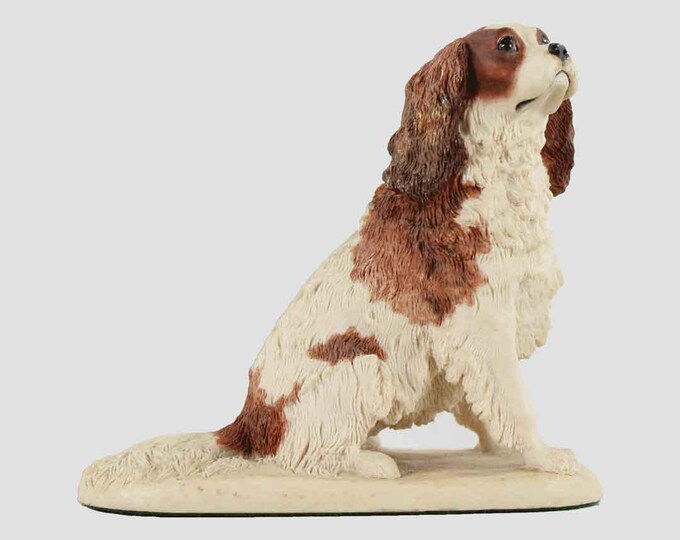 Cavalier King Charles Spaniel Seated Border Fine Arts Dog - Etsy