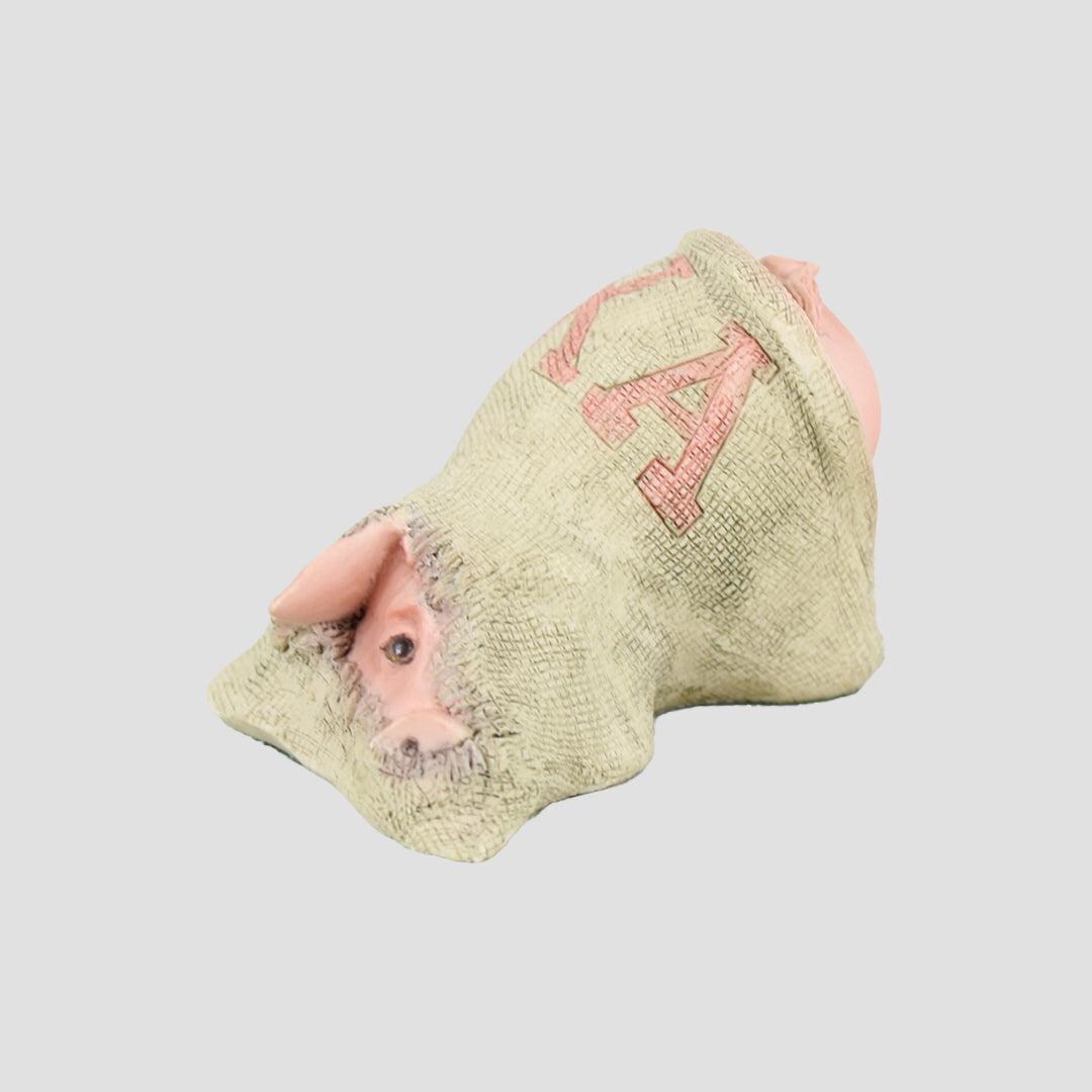 Pig Looking in Sack Border Fine Arts - Etsy