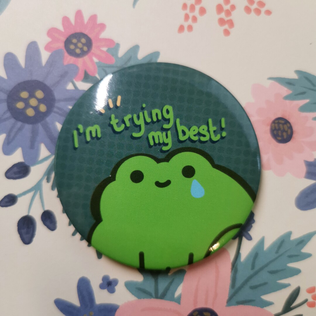 Frog Meme Funny Meme Froggy Trying My Best Frog Gifts - Etsy