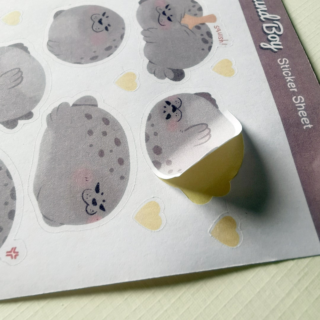 Round Seal Stickers, Cute Seal, Round Boy, Chubby Seal, Seal Sticker ...