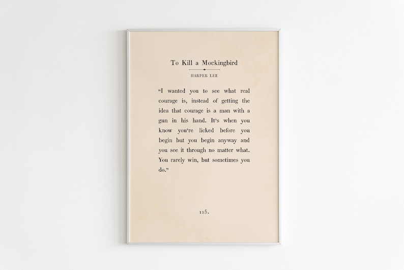 To Kill a Mockingbird Printable Wall Art, Book Quote Print, Quote Print ...