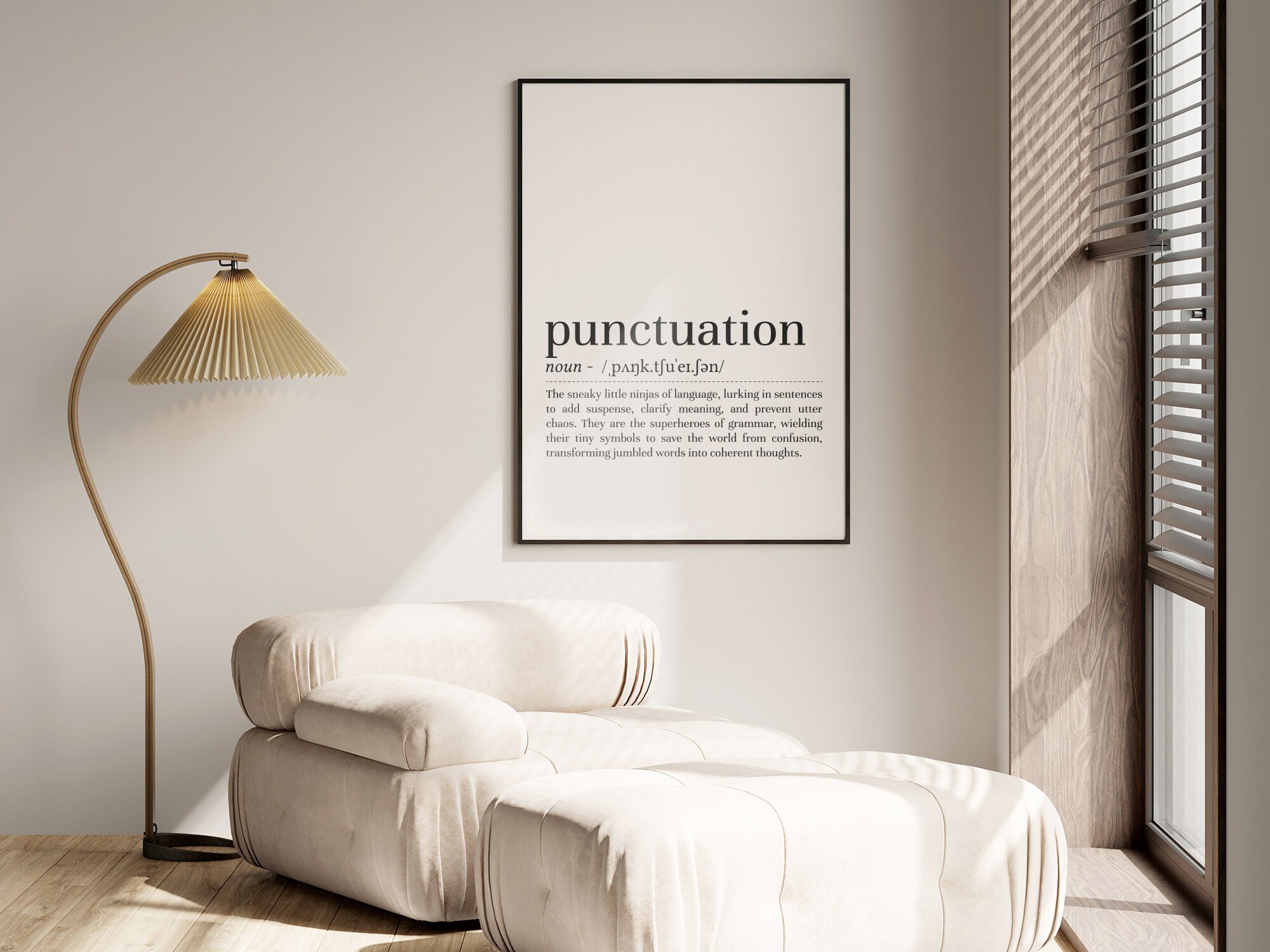 Punctuation Definition Print, Punctuation Wall Art, Definition Print ...