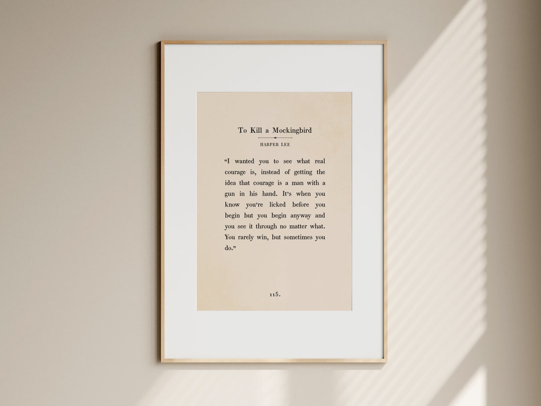To Kill a Mockingbird Printable Wall Art, Book Quote Print, Quote Print ...