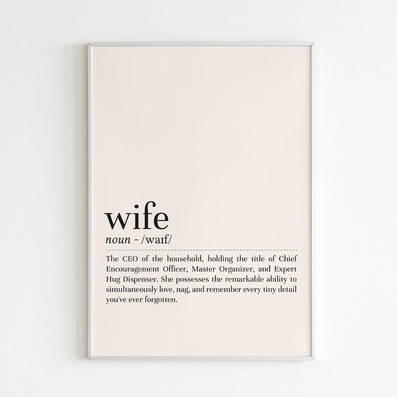 Wife Posters - Etsy