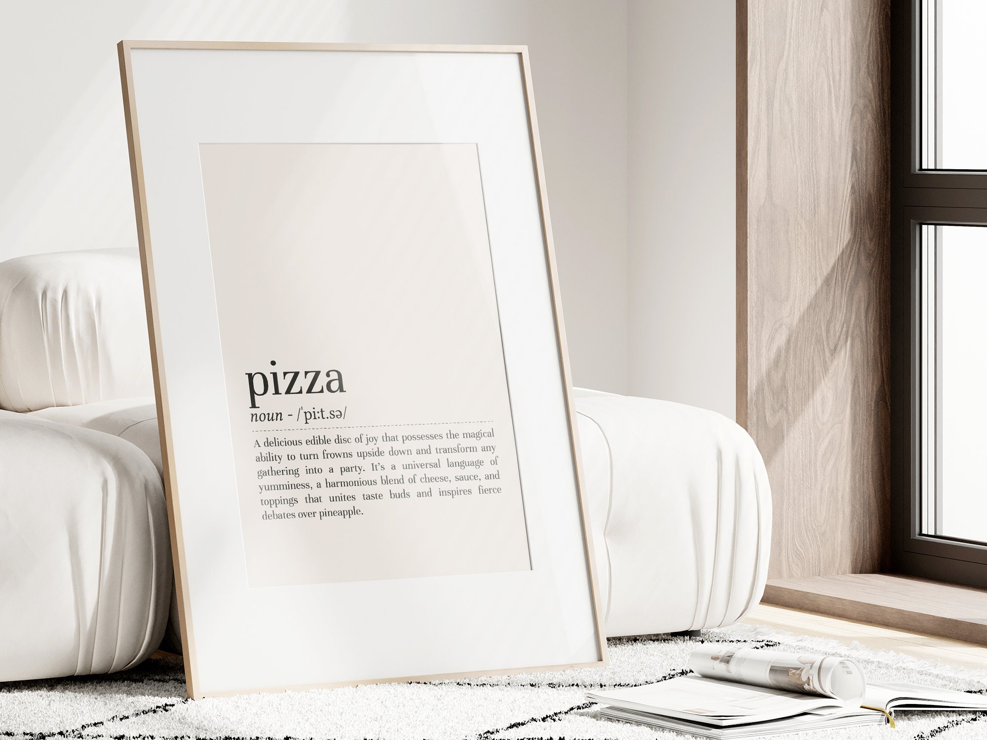Pizza Definition Print, Pizza Wall Art, Definition Print, Pizza Poster ...