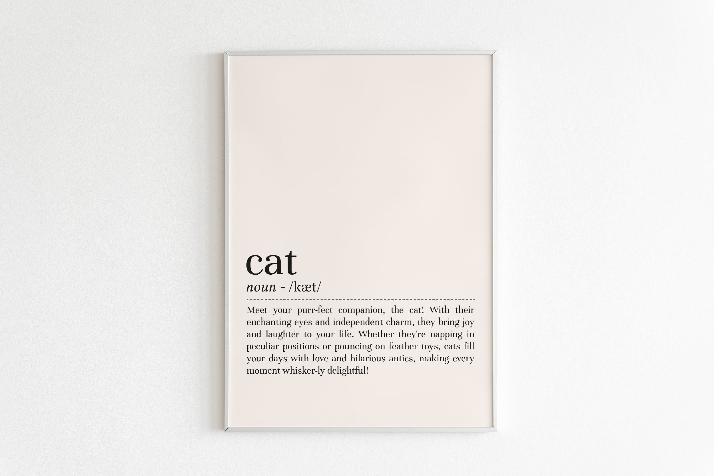 Cat Definition Print, Cat Wall Art, Definition Print, Cat Poster ...