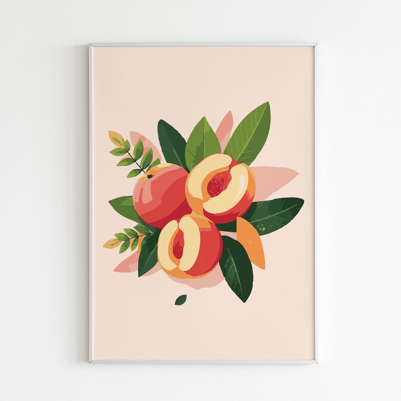 Peach Print - Etsy