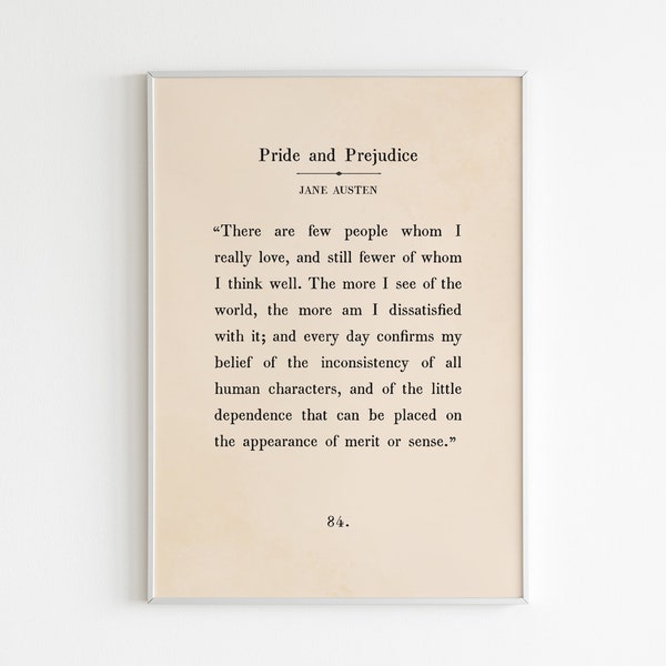Pride and Prejudice Print - Etsy