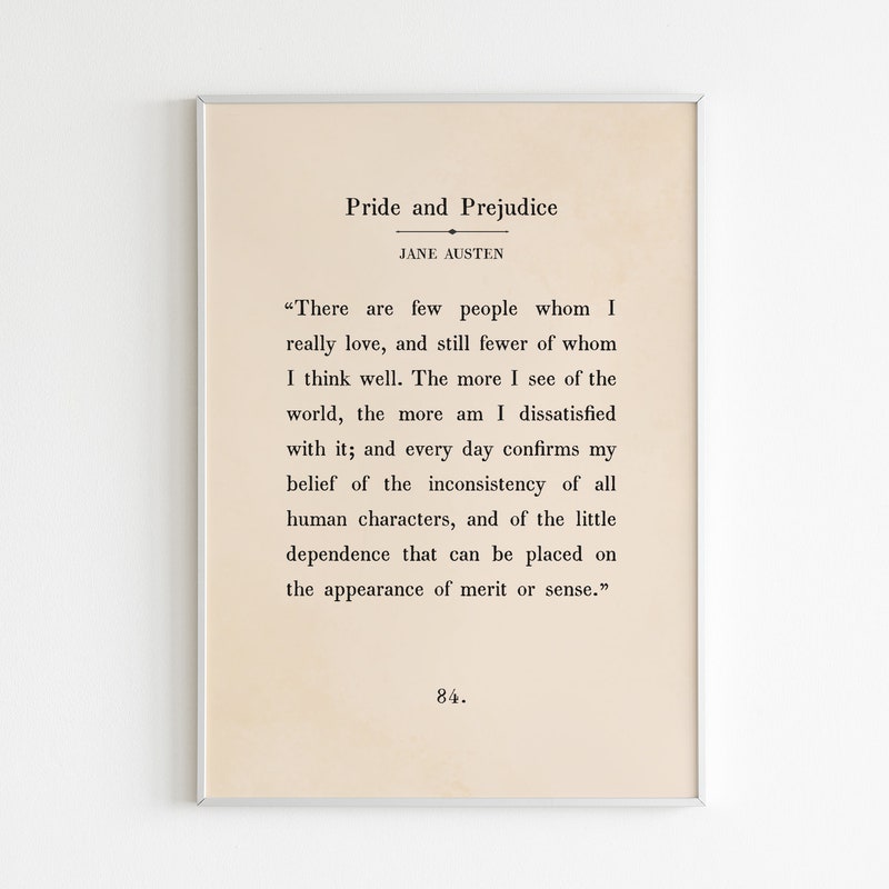 Pride and Prejudice Print - Etsy