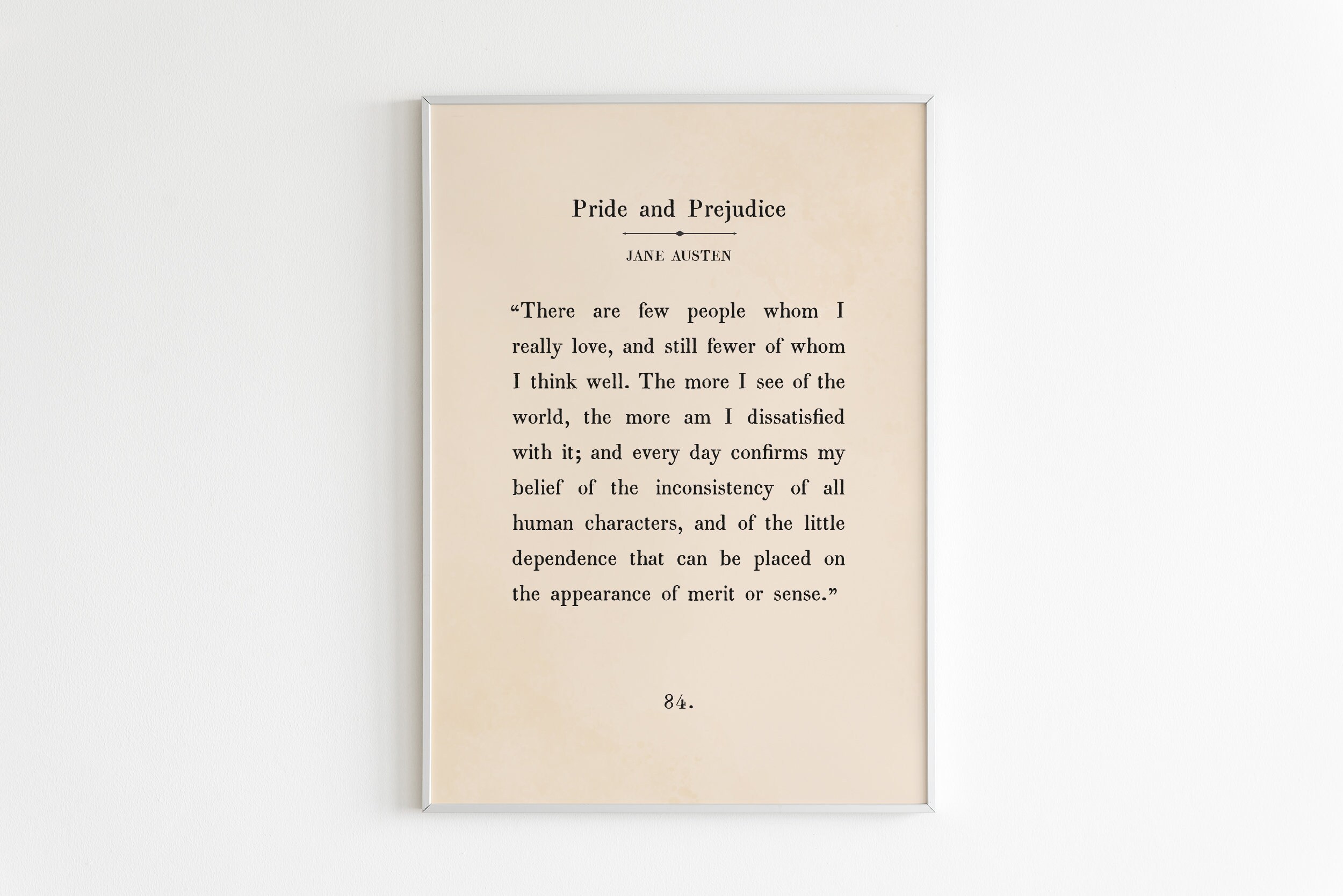 Pride and Prejudice Printable Wall Art, Book Quote Print, Pride and ...
