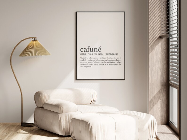 Cafuné Definition Print: Minimalist Wall Art (digital Download) - Etsy