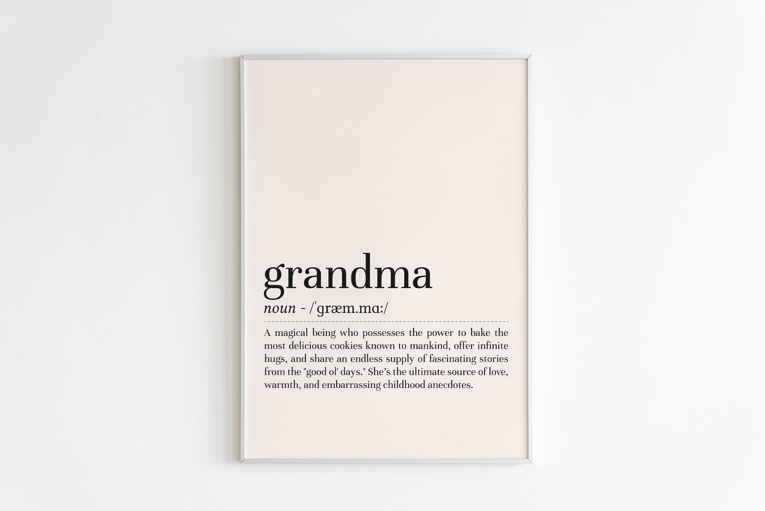 Grandma Definition Print, Grandma Wall Art, Definition Print, Grandma ...