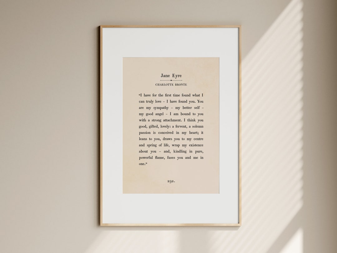 Jane Eyre Printable Wall Art, Book Quote Print, Jane Eyre Quote Print ...
