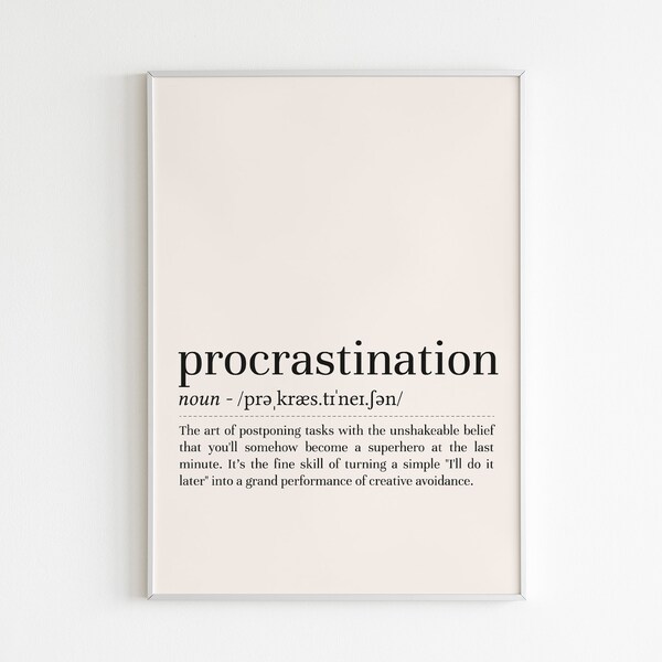 Procrastination - Etsy