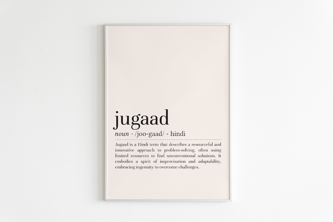 Jugaad Definition Print: Minimalist Wall Art (digital Download) - Etsy