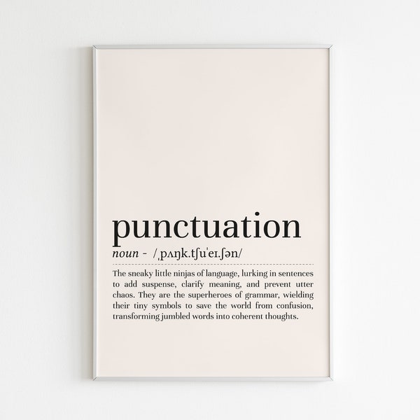 Punctuation Poster - Etsy