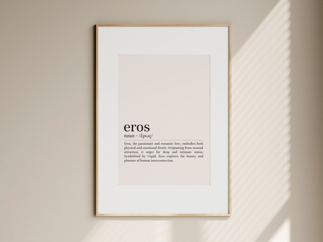 Greek Definition Print, Greek Eros Wall Art, Definition Print, Greek ...