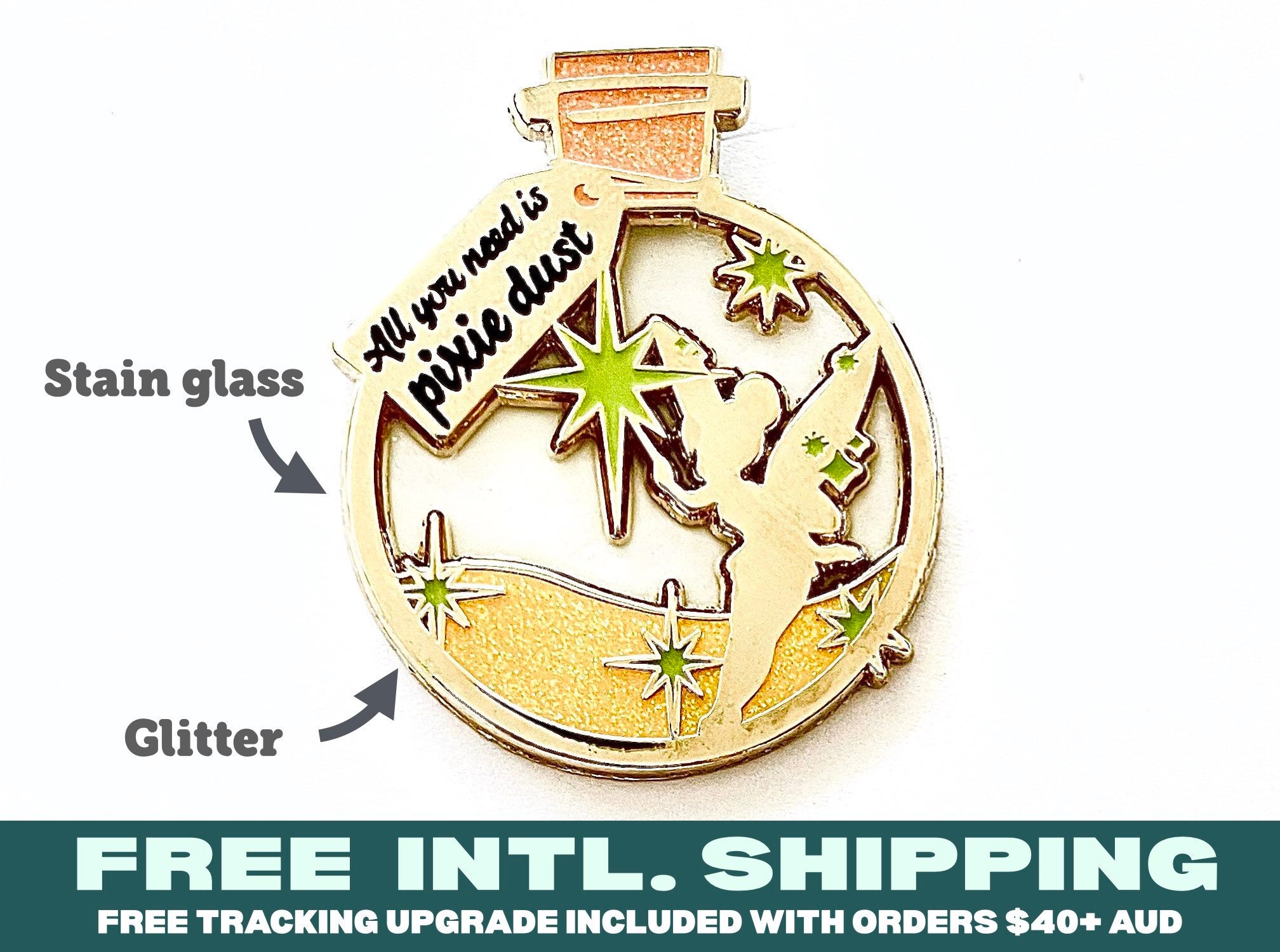 Clear Pixie Dust Pin Potion Clear & Glowing Enamel : Fairy - Etsy