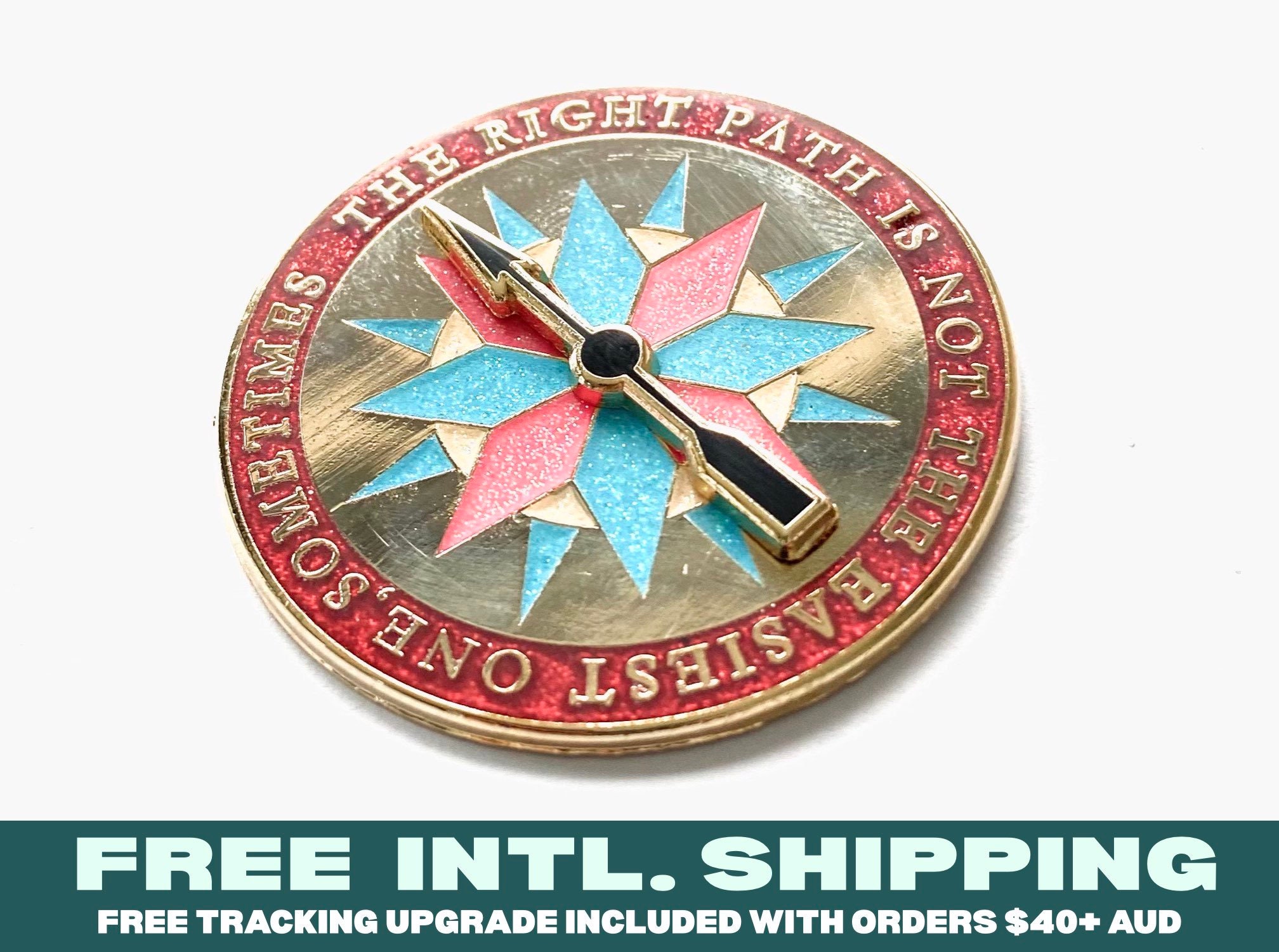 Compass Spinner Pin Sometimes the Right Path is Not the | Etsy