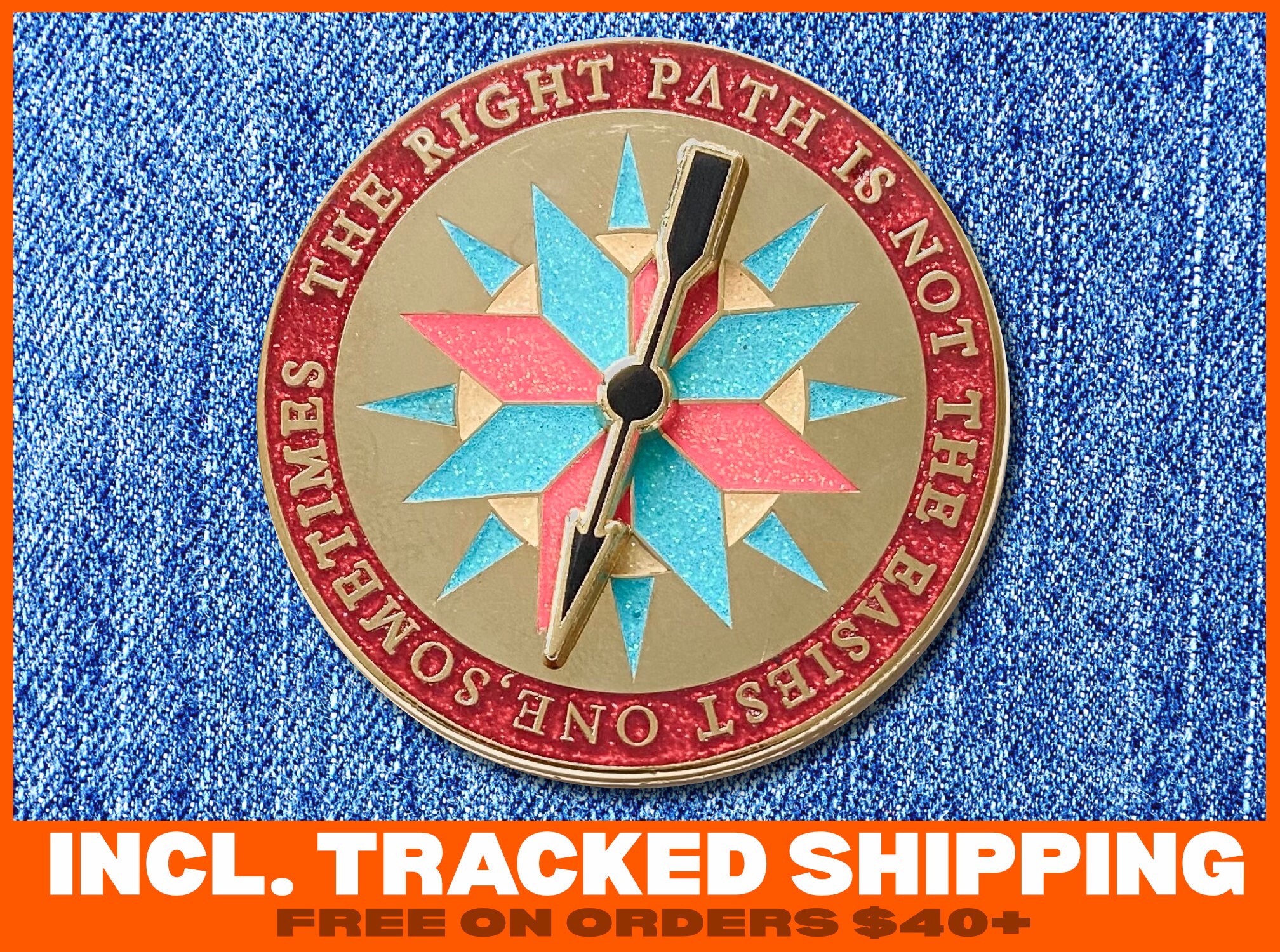 Compass Spinner Pin Sometimes the Right Path is Not the | Etsy