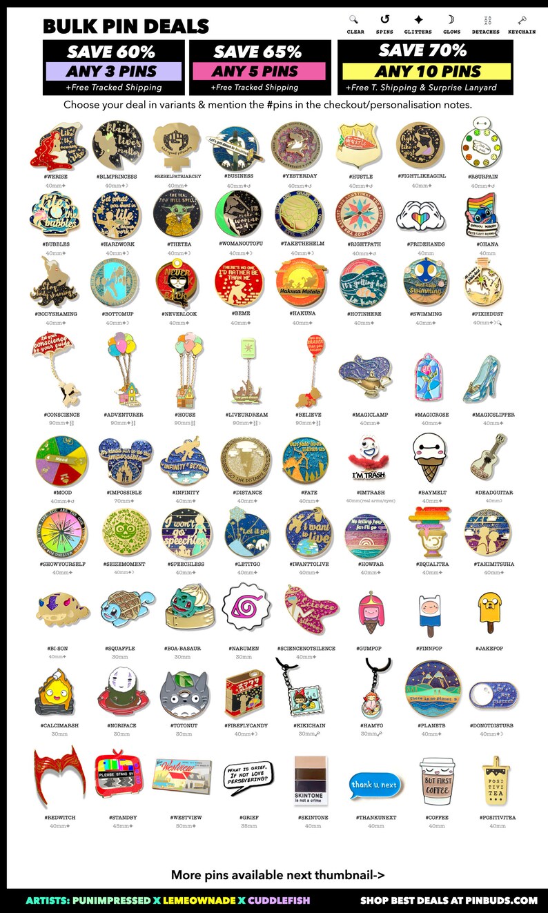 Pin : Hakuna Fantasy Quote Enamel Lapel Pins shiny glitter | Etsy