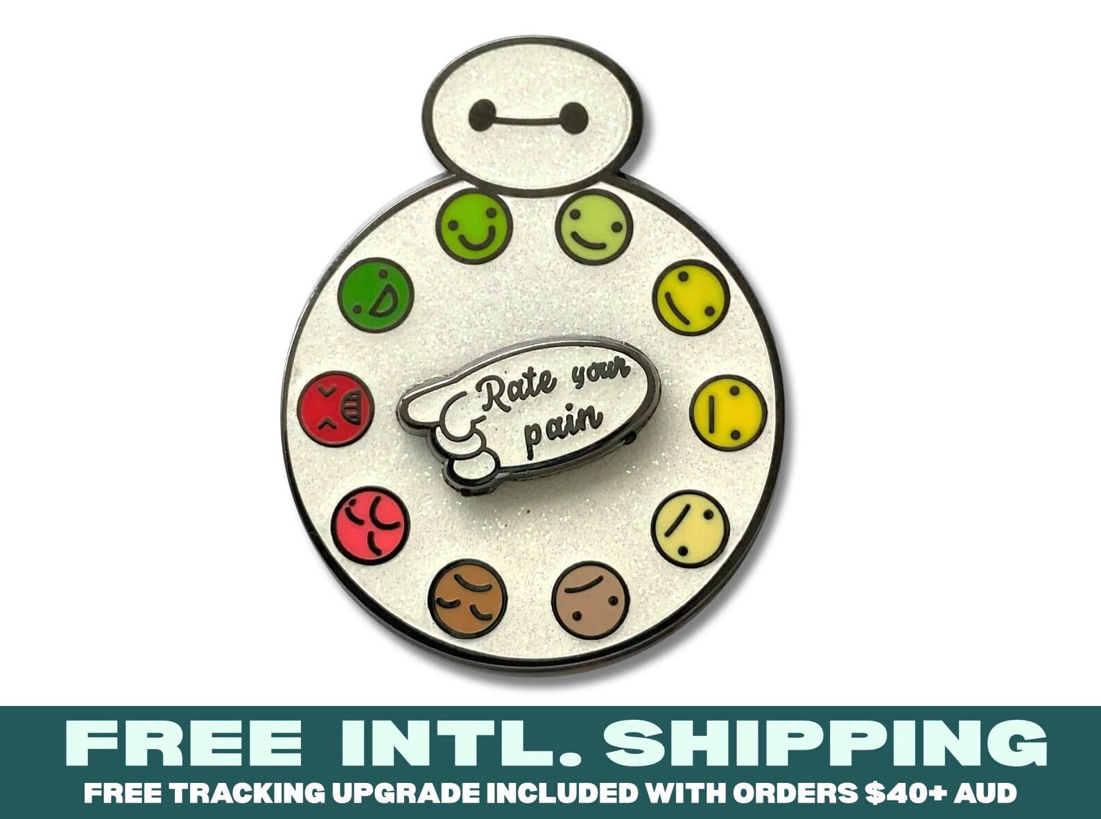 Rate Your Pain Spinner Pin Therapist Doctor Medical Robot - Etsy