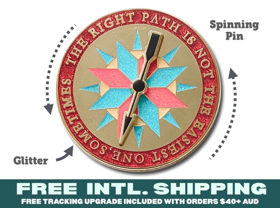 Compass Spinner Pin Sometimes the Right Path is Not the | Etsy